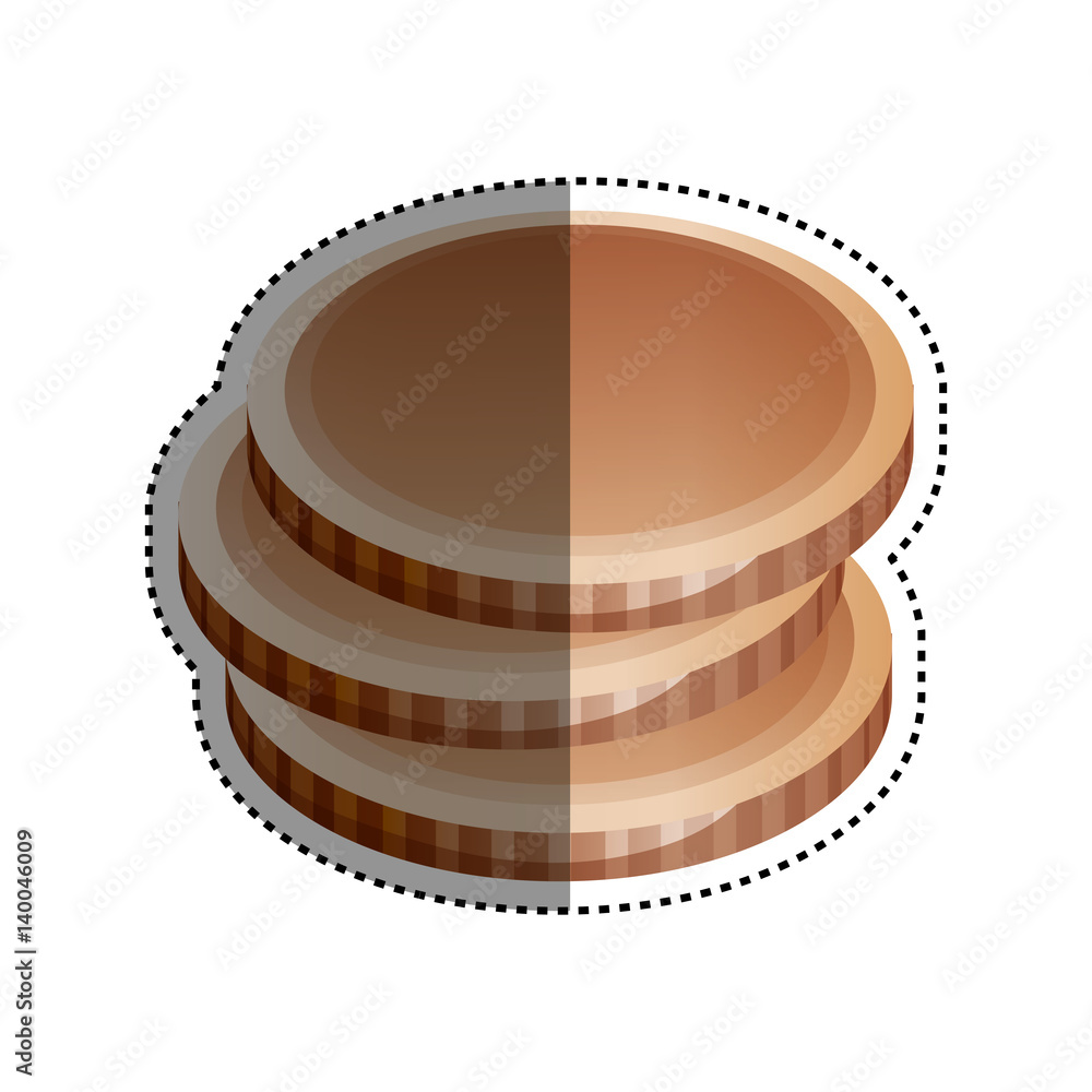 Blank coins isolated icon vector illustration graphic design Stock ...