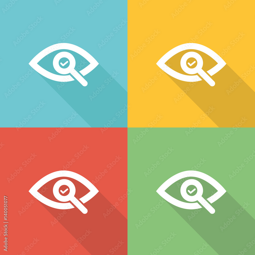 Observation Flat Icon Concept Stock Vector | Adobe Stock