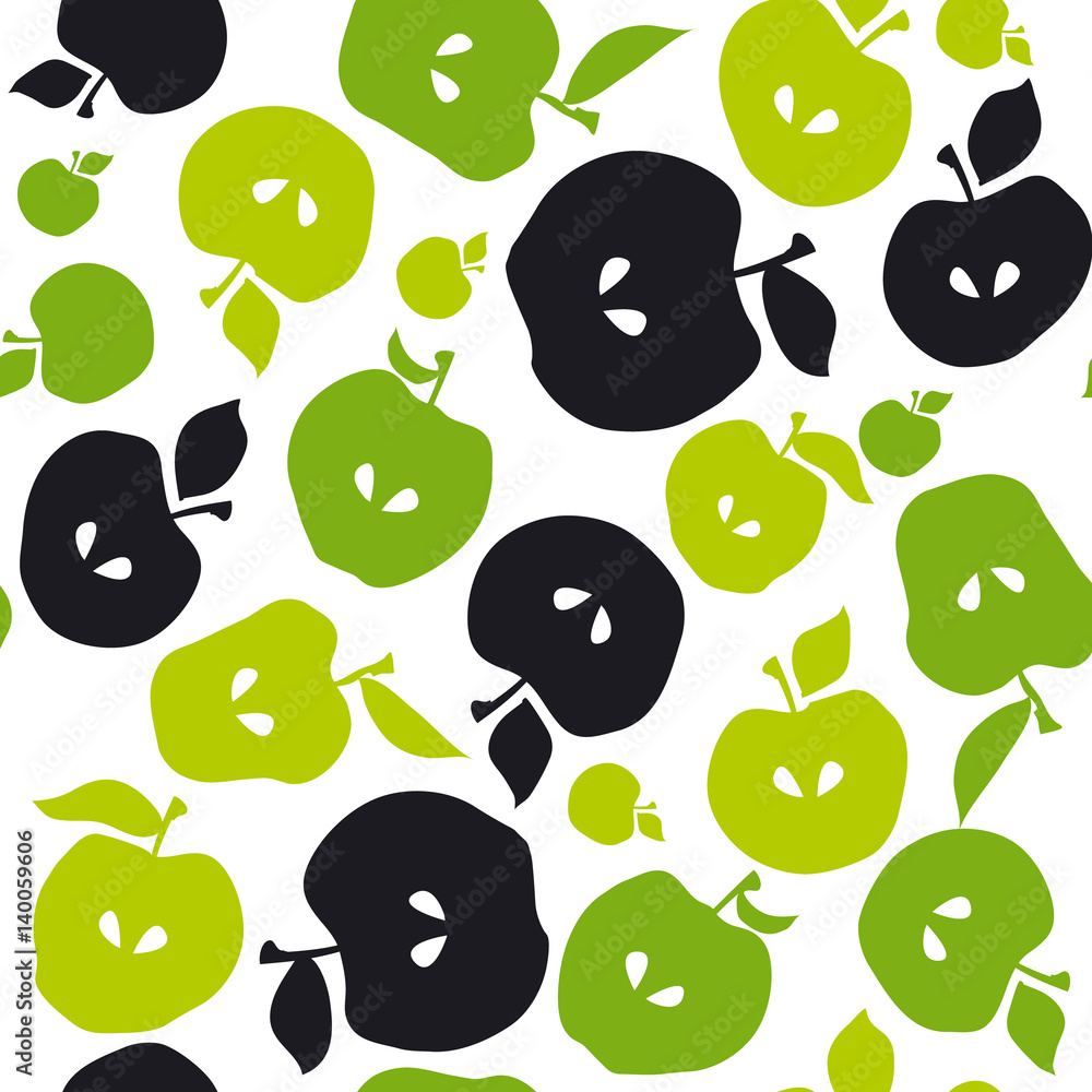apple fruit seamless pattern for fabric, background, wrapping paper ...