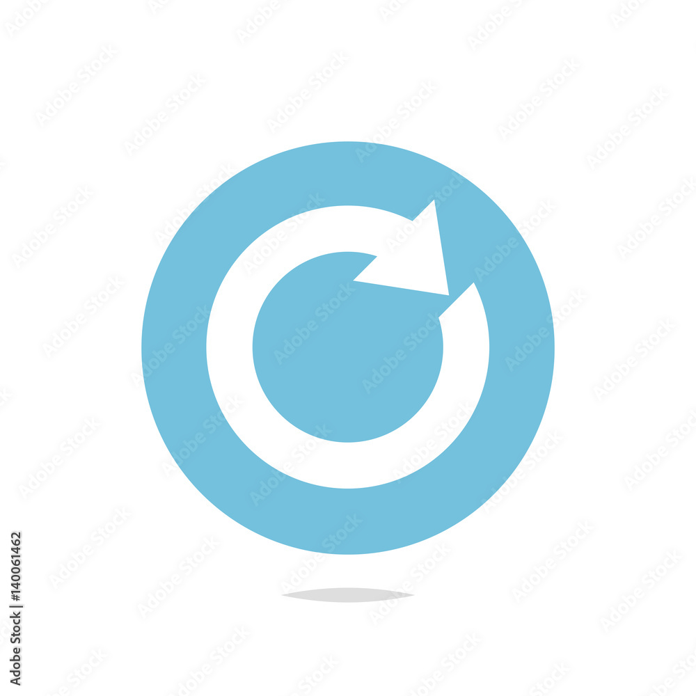 Reload flat icon Stock Vector | Adobe Stock