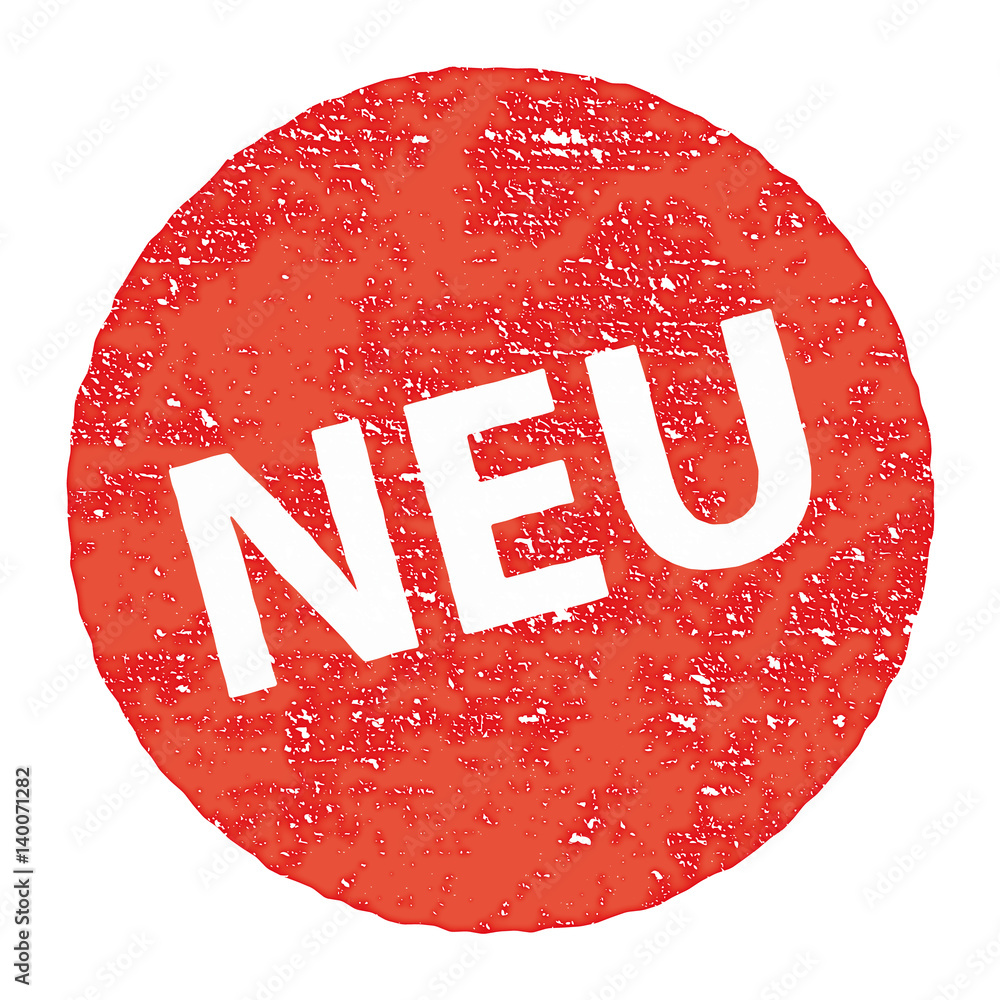 Stempel Neu, rot Stock-Vektorgrafik | Adobe Stock