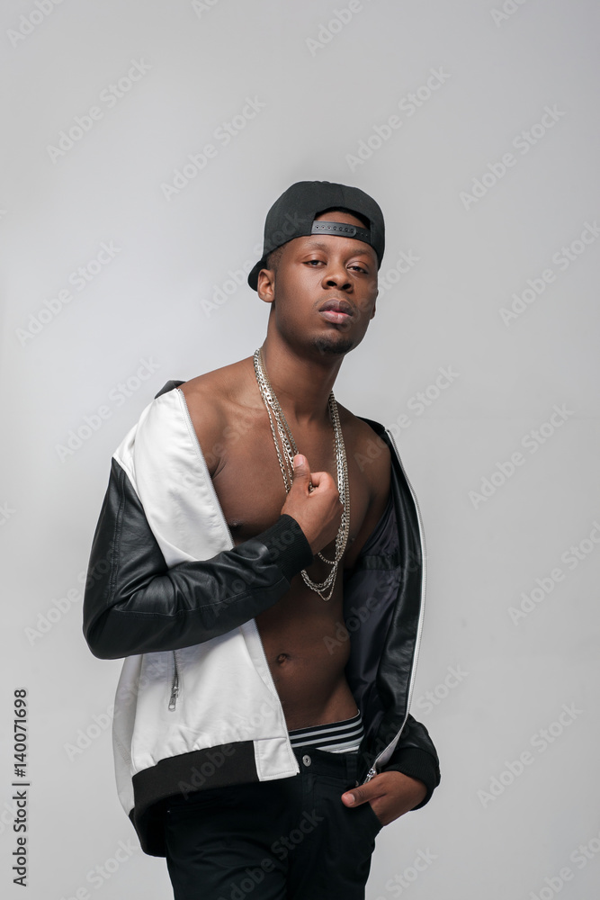 Young african american gangster guy. Problem of substance abuse, crime ...