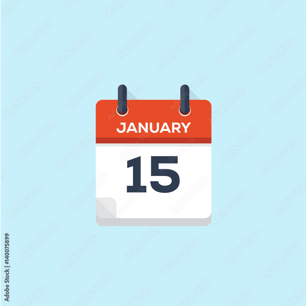 15. january calendar, vector illustration Stock Vector | Adobe Stock
