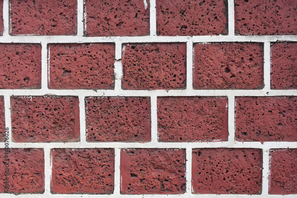 Red brick wall from temple in Chiang Mai, for background or texture ...