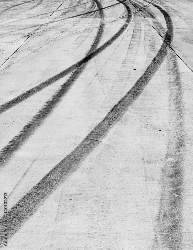 Car Skid Marks