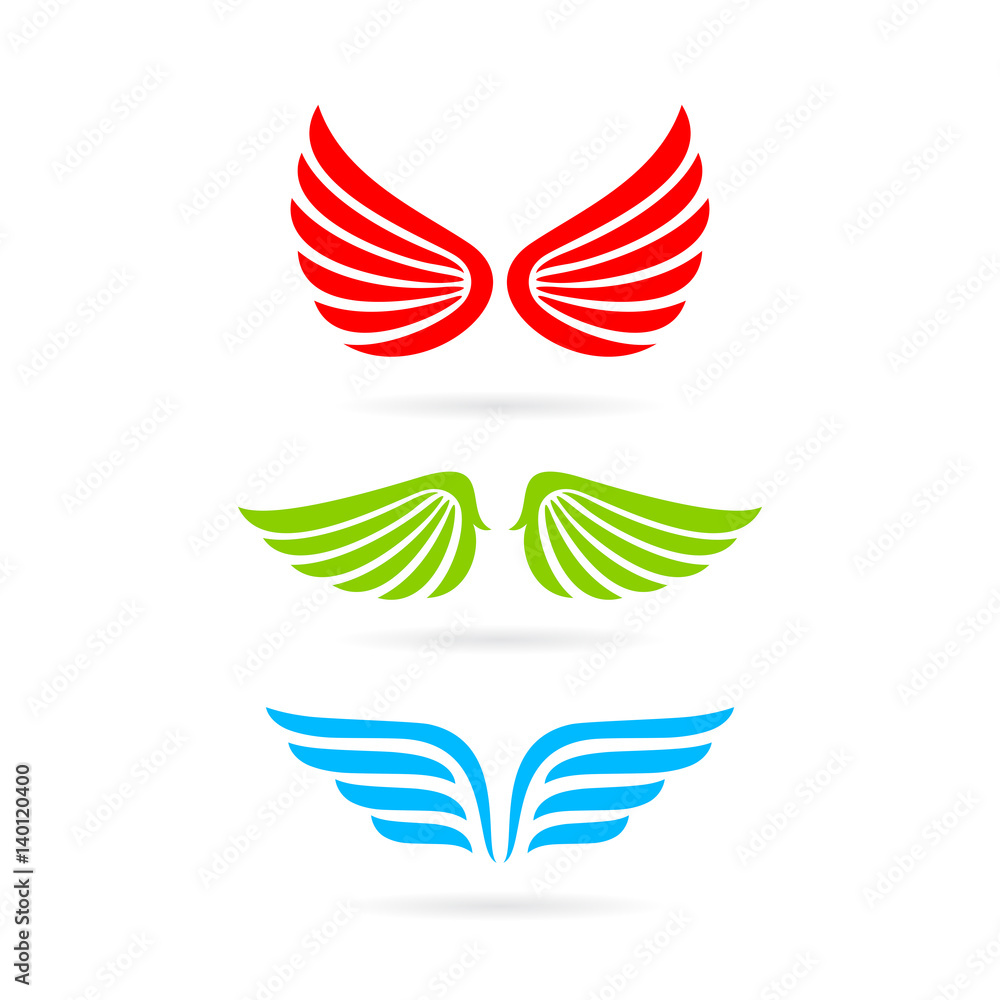 Color wings vector icon Stock Vector | Adobe Stock