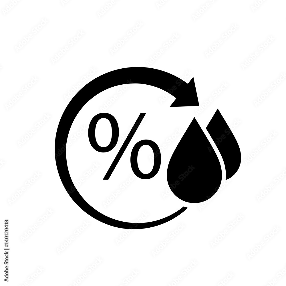 Humidity vector symbol Stock Vector | Adobe Stock