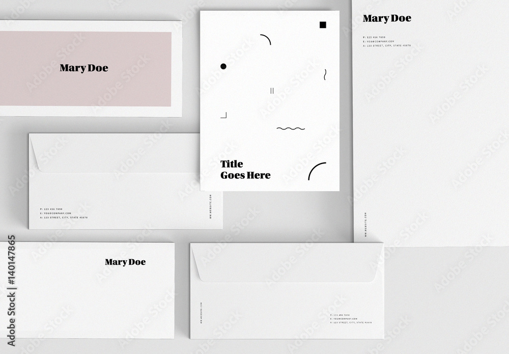 Modern Stationery Set Stock Template | Adobe Stock