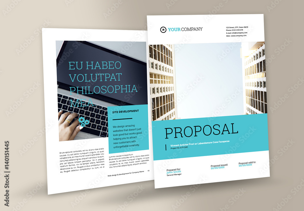 Business Proposal Layout Stock Template | Adobe Stock