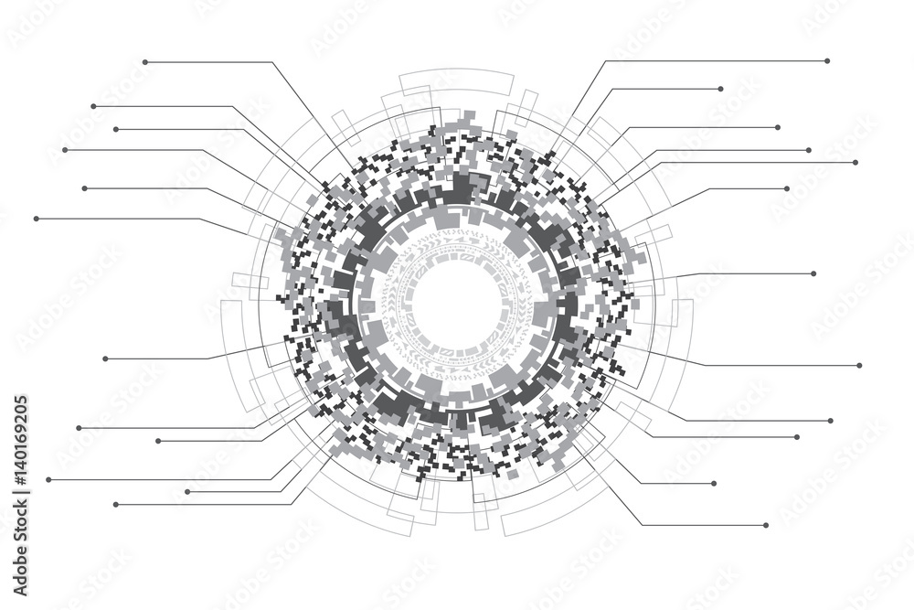 Infographic template design of futuristic digital graphic and data ...