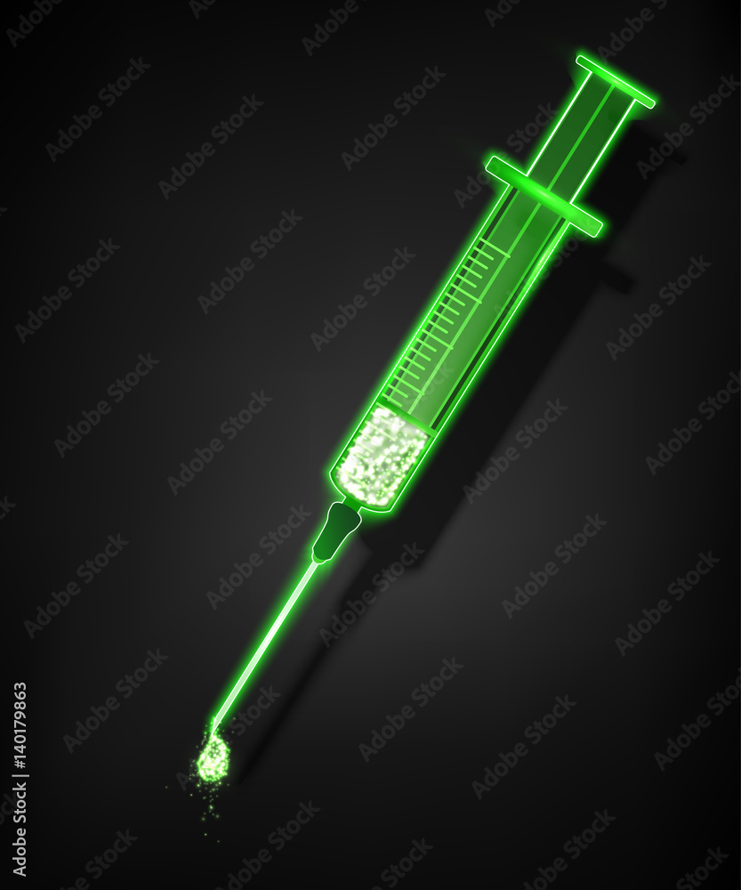 Syringe, medical background.Vector illustration. Stock Vector | Adobe Stock