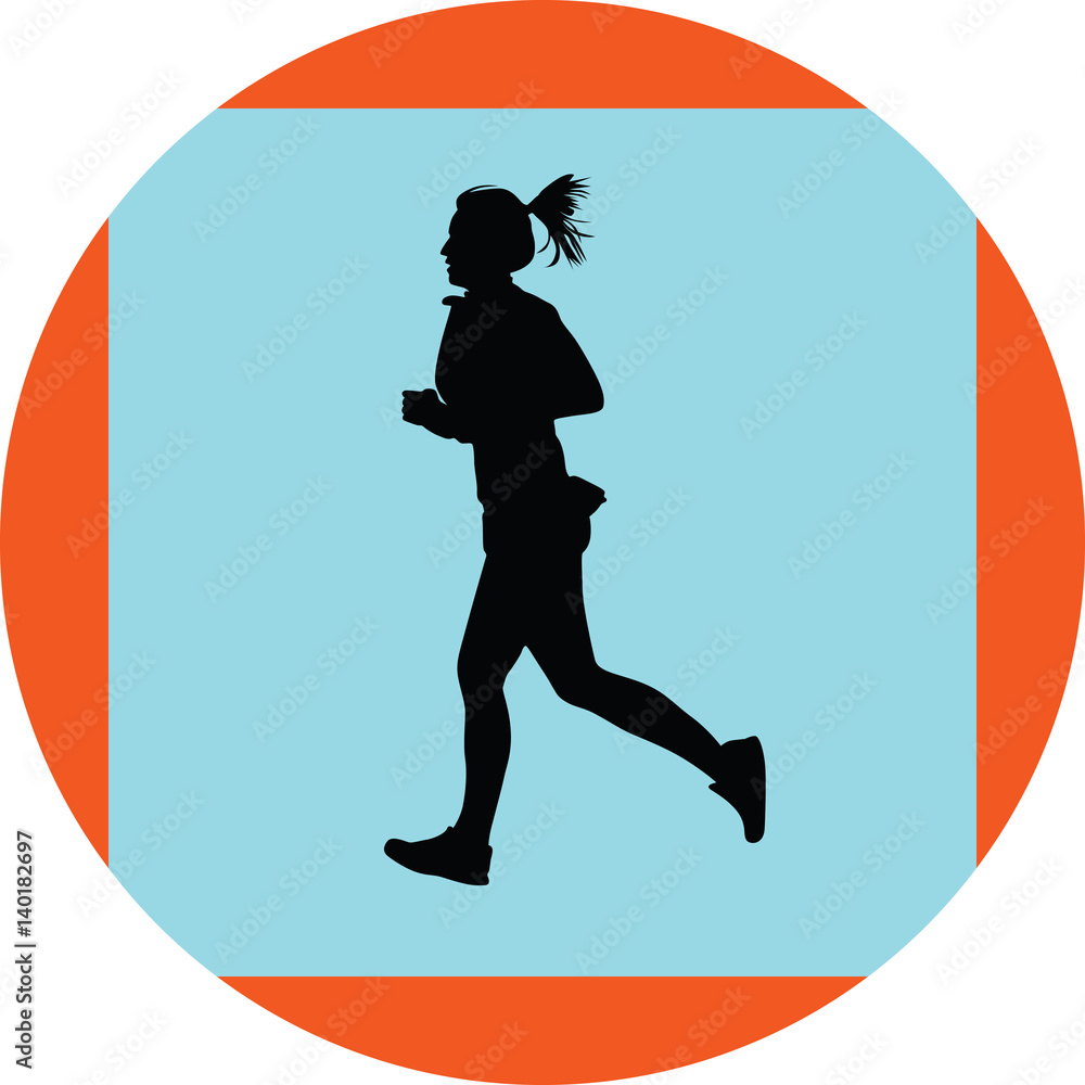 runner silhouette vector Stock Vector | Adobe Stock