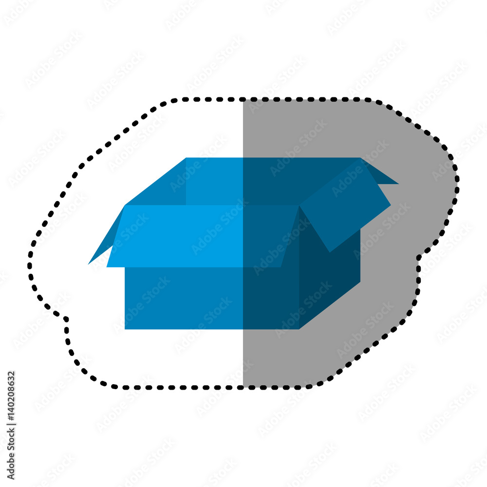 blue box open icon, vector illustraction design image Stock Vector ...
