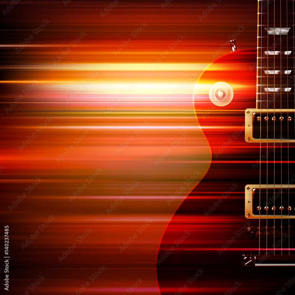 abstract grunge background with electric guitar Stock Vector | Adobe Stock