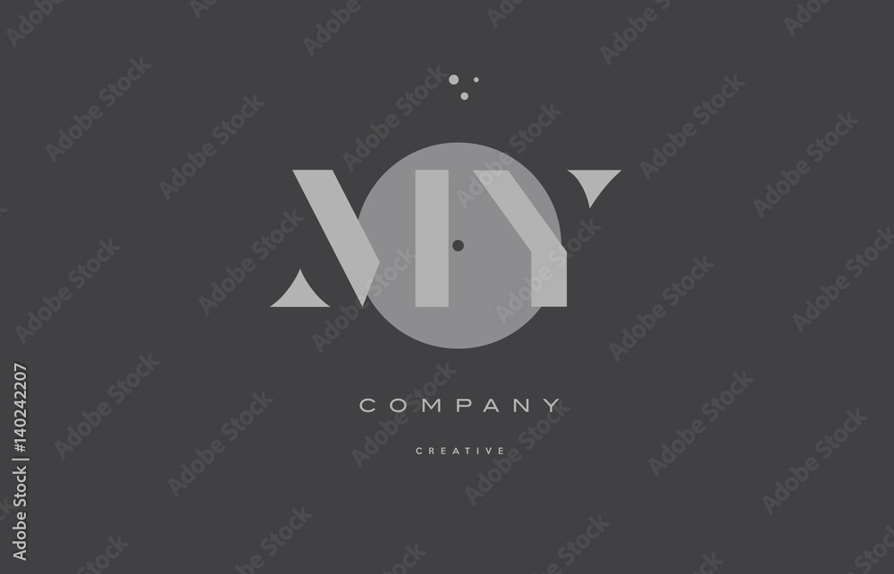 my m y grey modern alphabet company letter logo icon Stock Vector ...