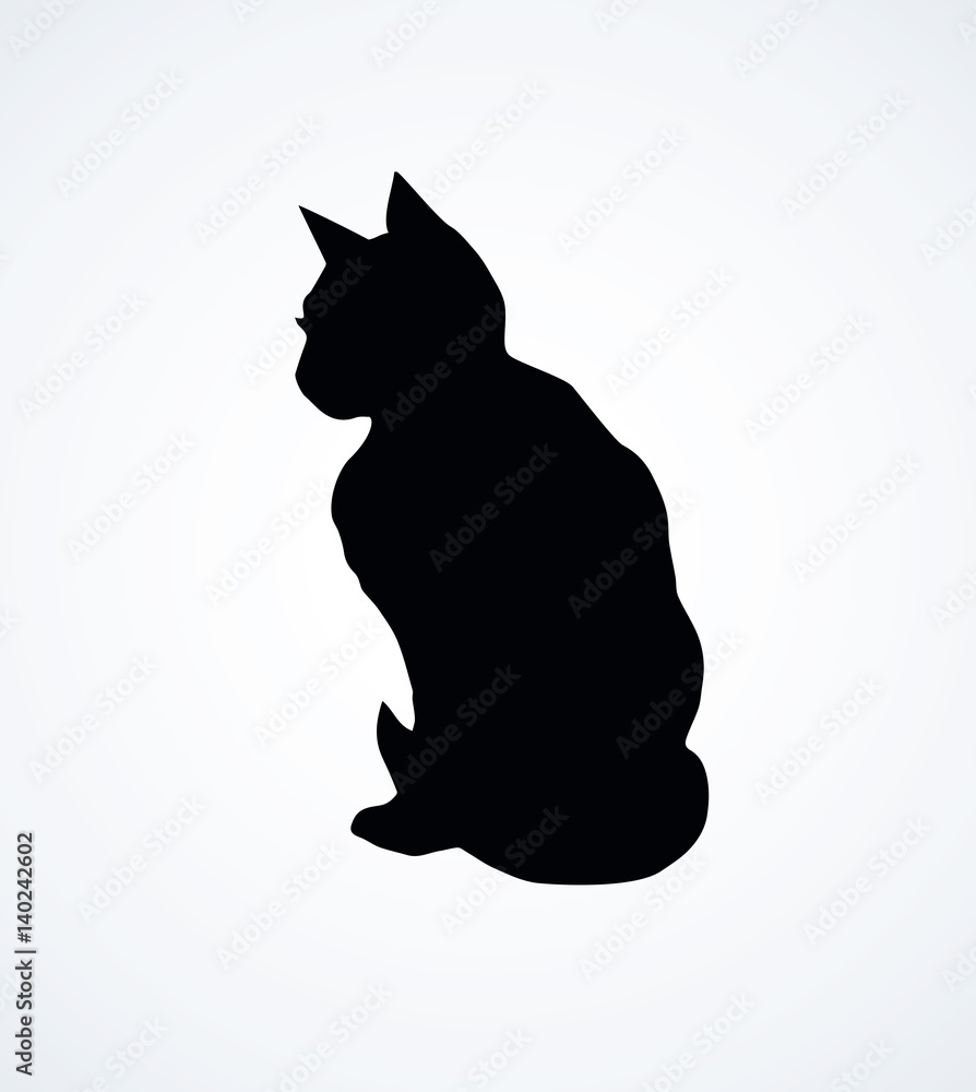Cat. Vector drawing Stock Vector | Adobe Stock