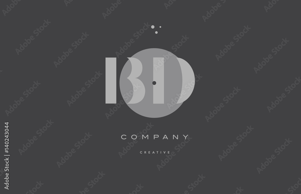 bd b d grey modern alphabet company letter logo icon Stock Vector ...