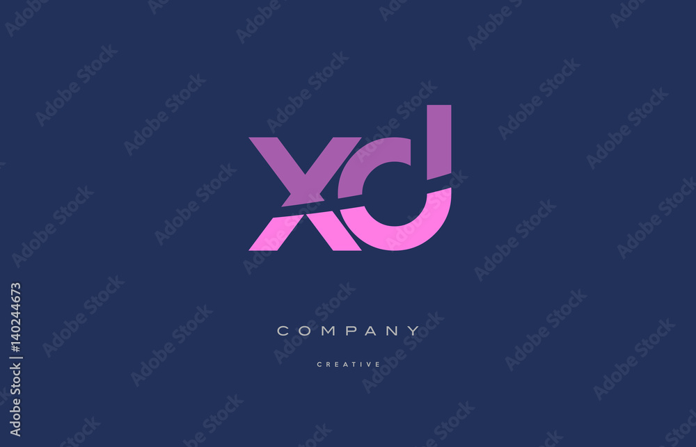 xd x d pink blue alphabet letter logo icon Stock Vector | Adobe Stock