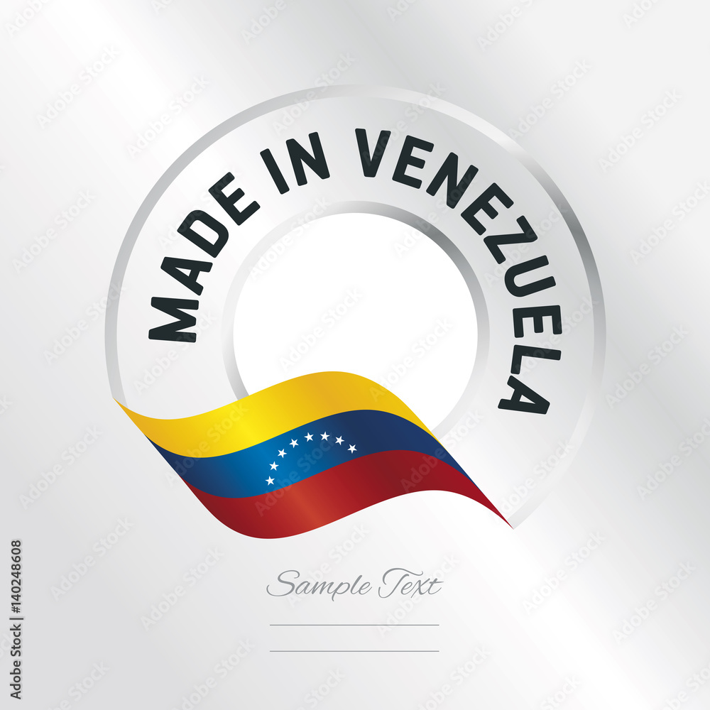 Made in Venezuela transparent logo icon silver background Stock Vector ...