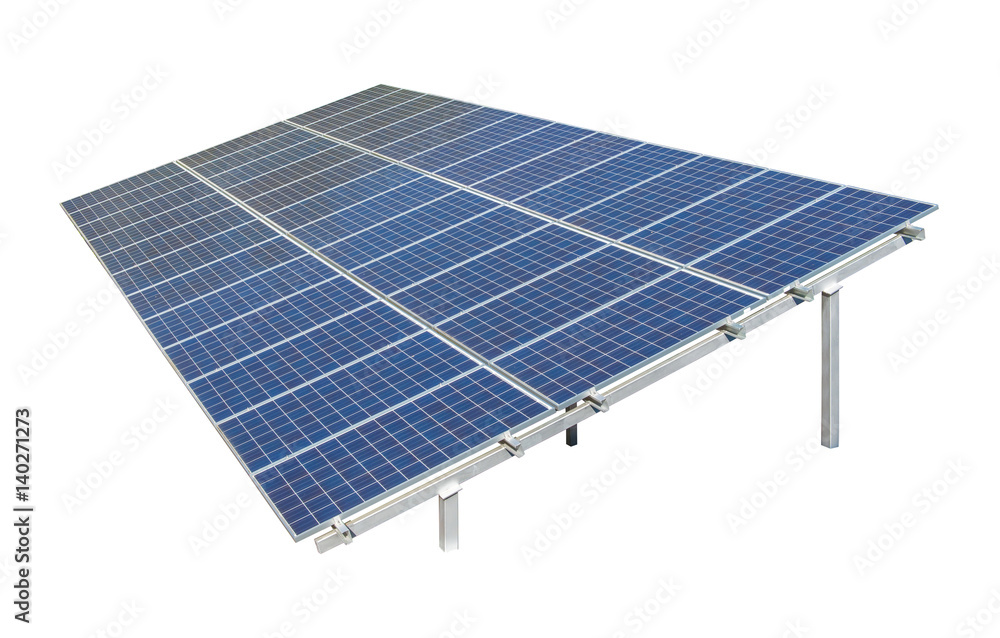 solar energy or photovoltaic using renewable isolate on white ...