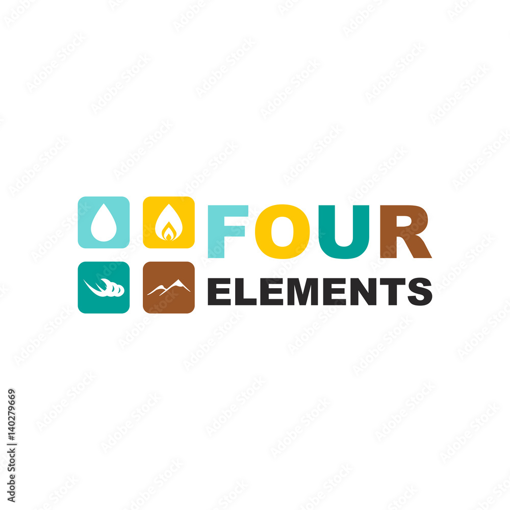Four elements logo Stock Vector | Adobe Stock