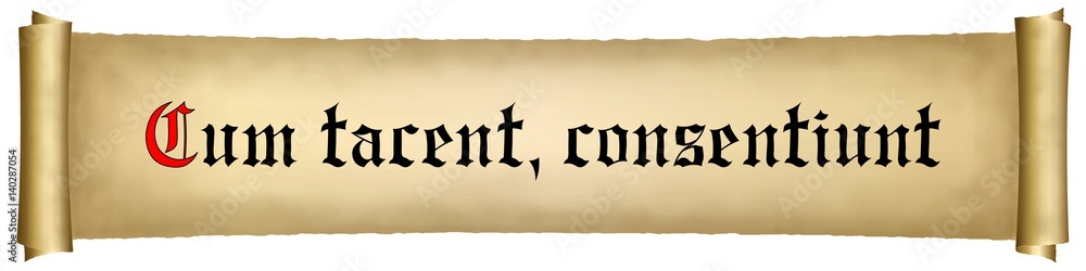 Locution latine. Cum tacent, consentiunt Stock-Illustration | Adobe Stock