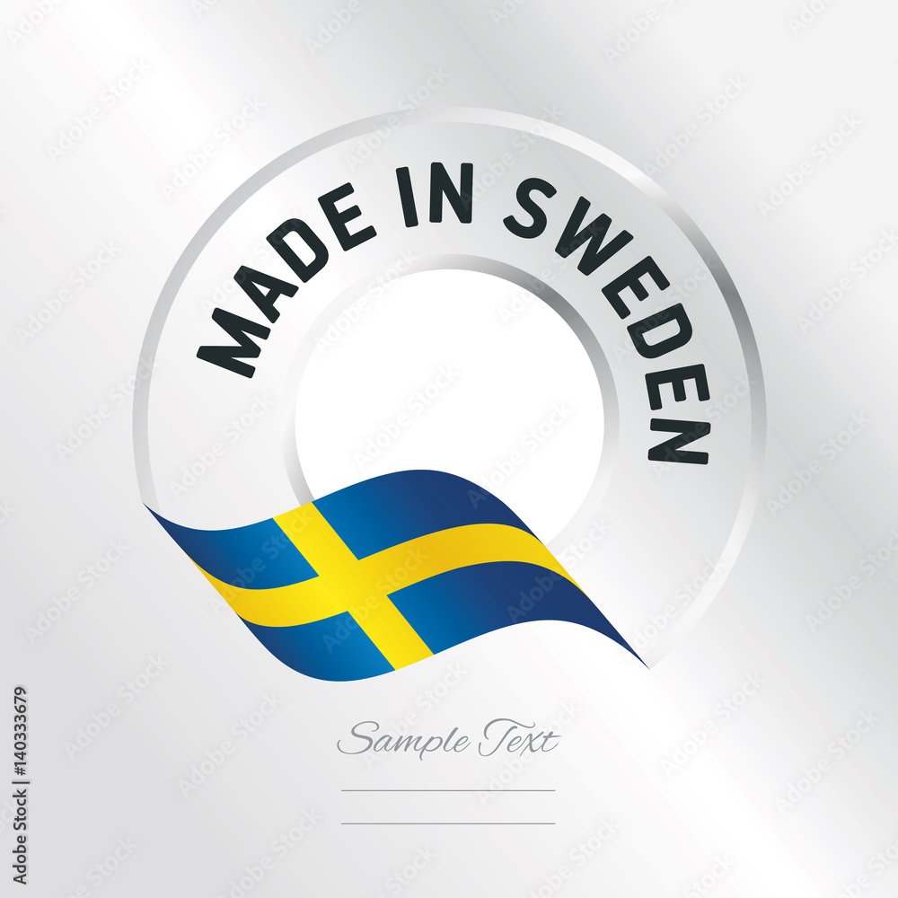 Made in Sweden transparent logo icon silver background Stock Vector ...
