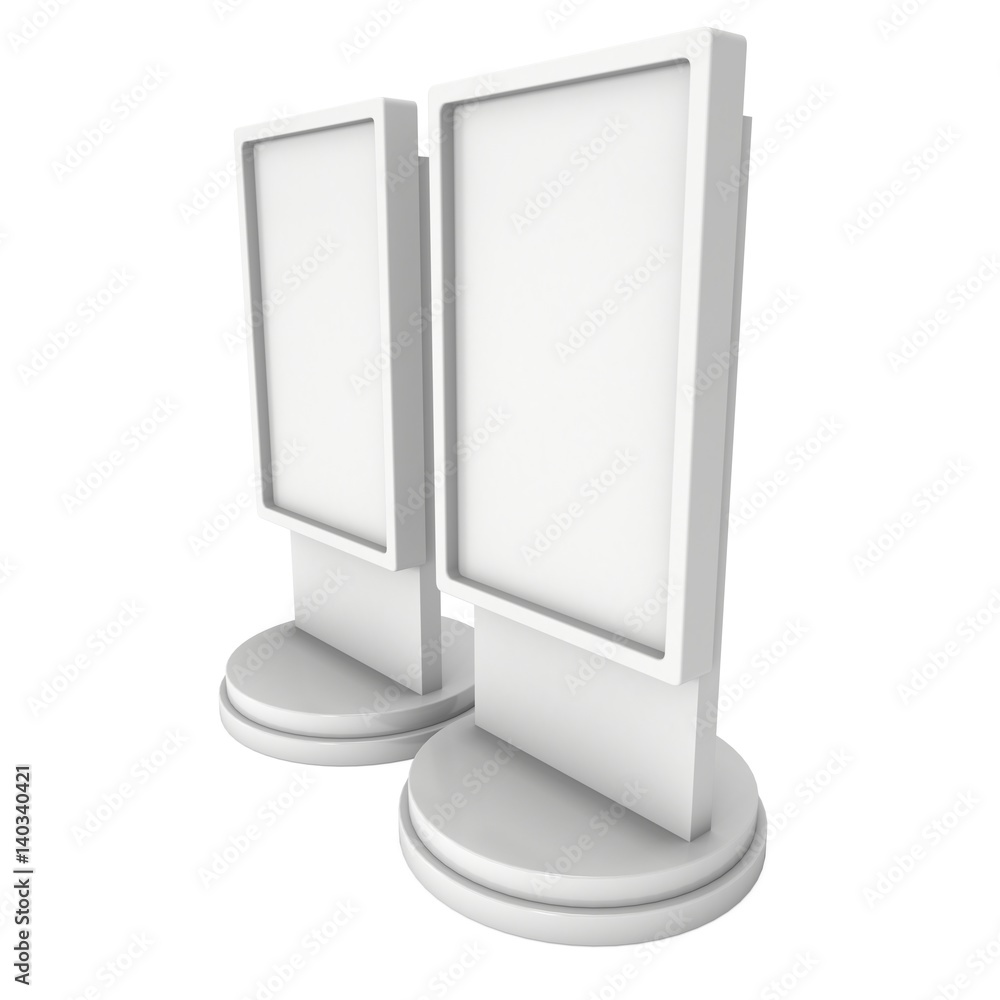LCD Screen Stand. Blank Trade Show Booth. 3d render of lcd screen ...