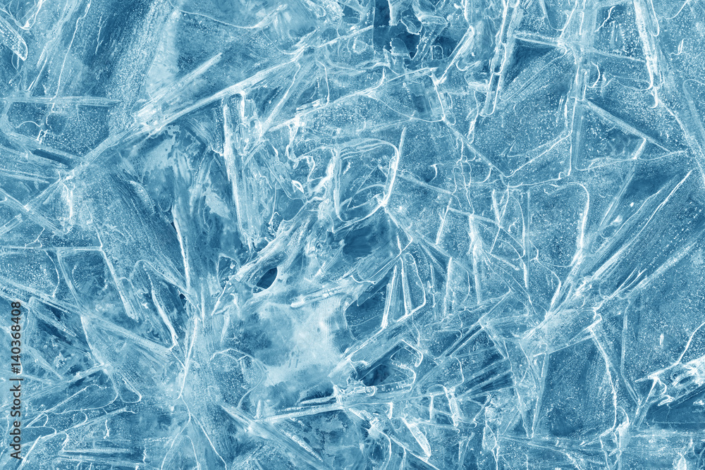 ice background texture. ice with different shapes and cracks. Seasonal ...