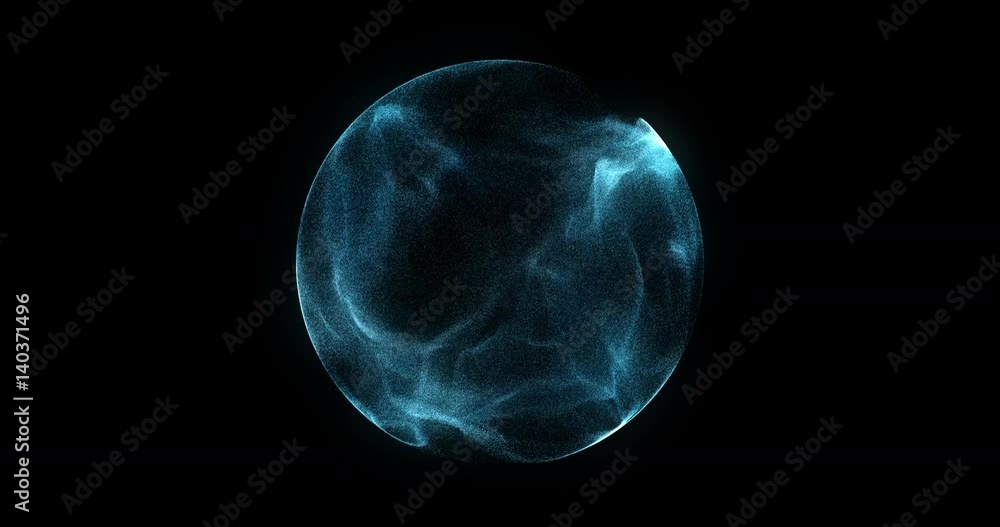 Abstract 4K Motion Background Explosion With Particles And Sphere. Atom ...