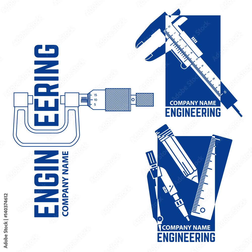 Engineering Company Logo Templates. Stock Vector | Adobe Stock