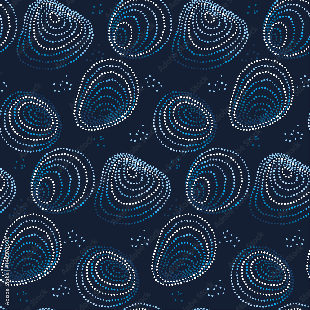 water blue abstract seamless pattern inspired by natural stone shape ...