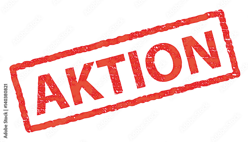 Stempel Aktion, rot Stock-Vektorgrafik | Adobe Stock