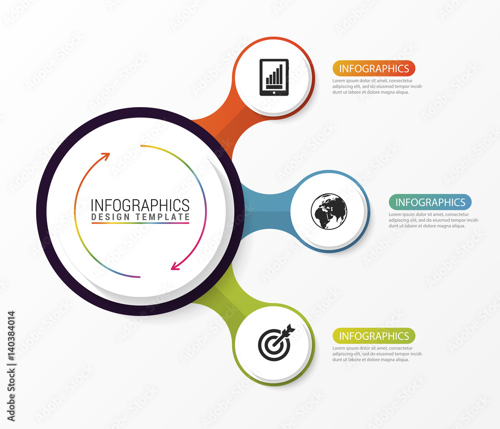 Circle infographics. Template for diagram. Vector illustration Stock ...