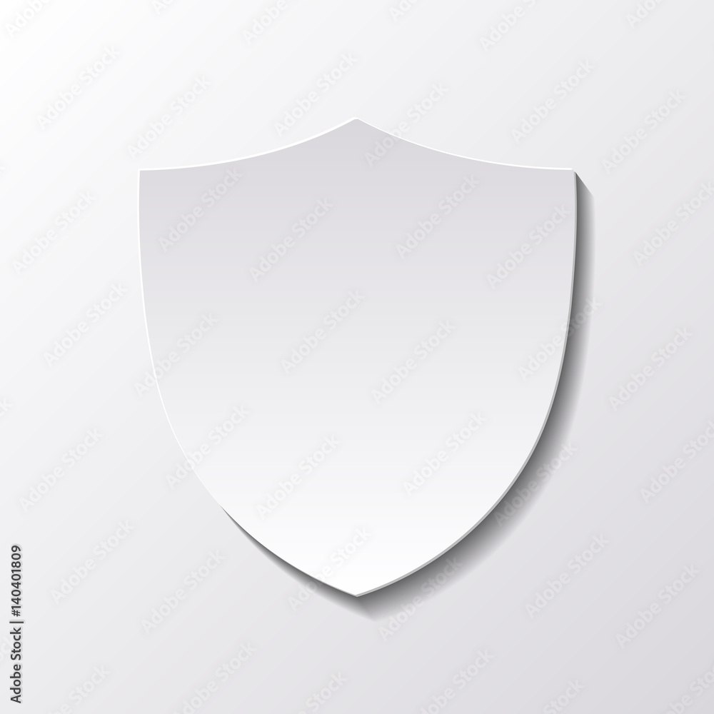 Paper Carved Symbol of Defense - Vector Illustration Stock Vector ...