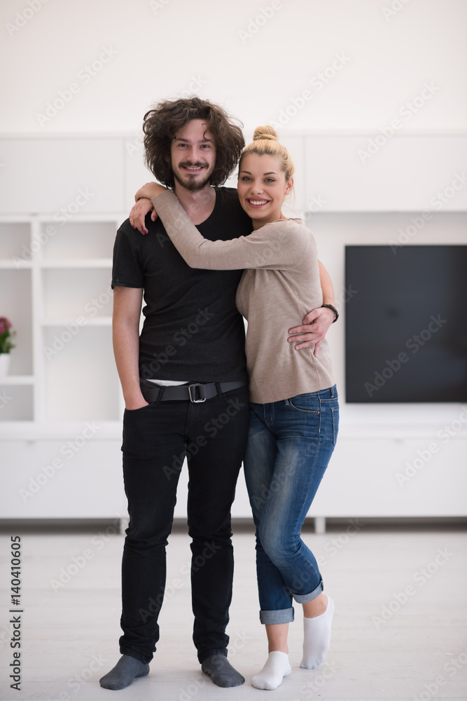 couple hugging in their new home Stock Photo | Adobe Stock