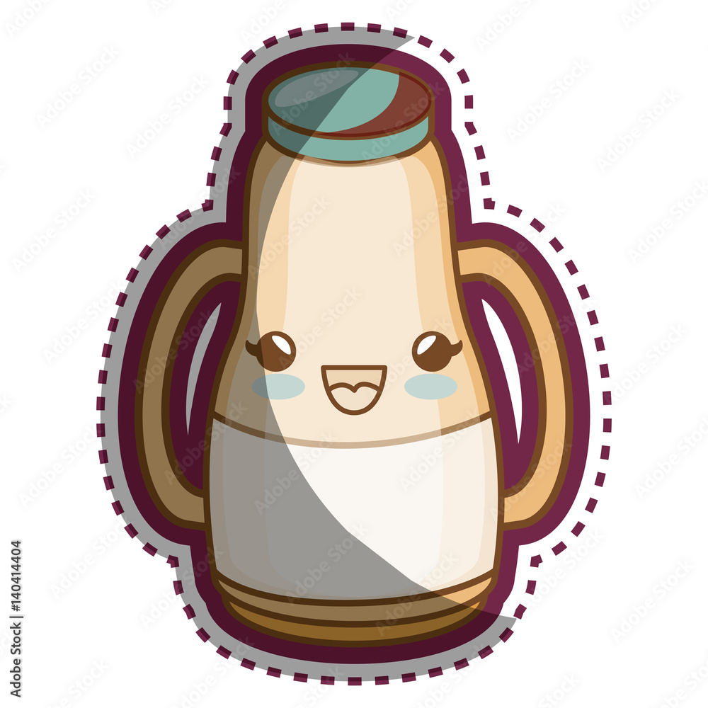 ingredient packing food cartoon character vector illustration design ...