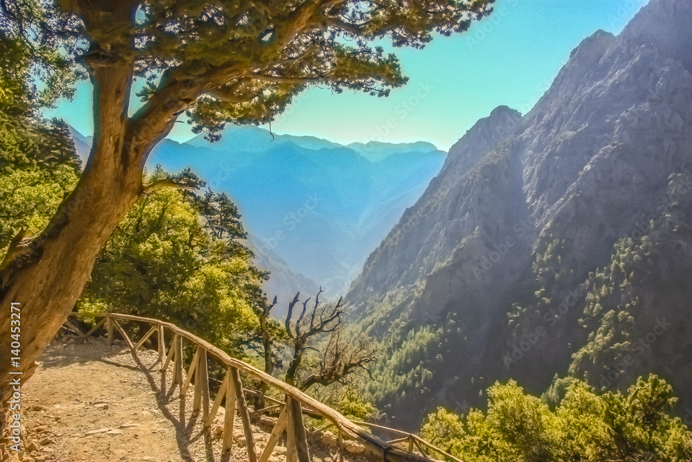 Crete. The path of ancient heroes. In this Canyon the gods, the nymphs ...