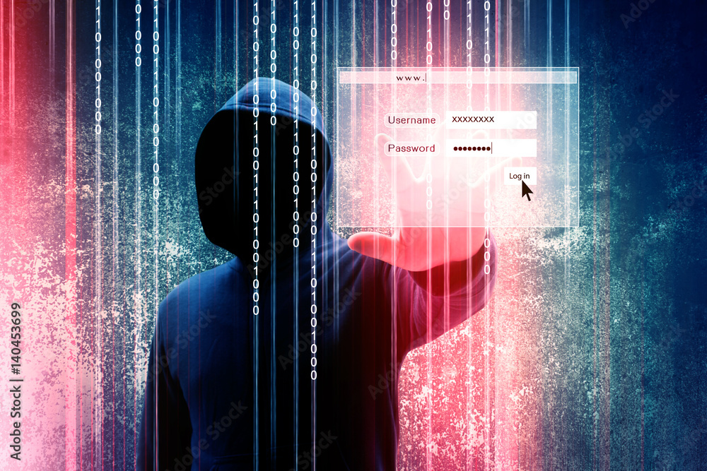 Computer hacker or Cyber attack concept background Stock Photo | Adobe Stock