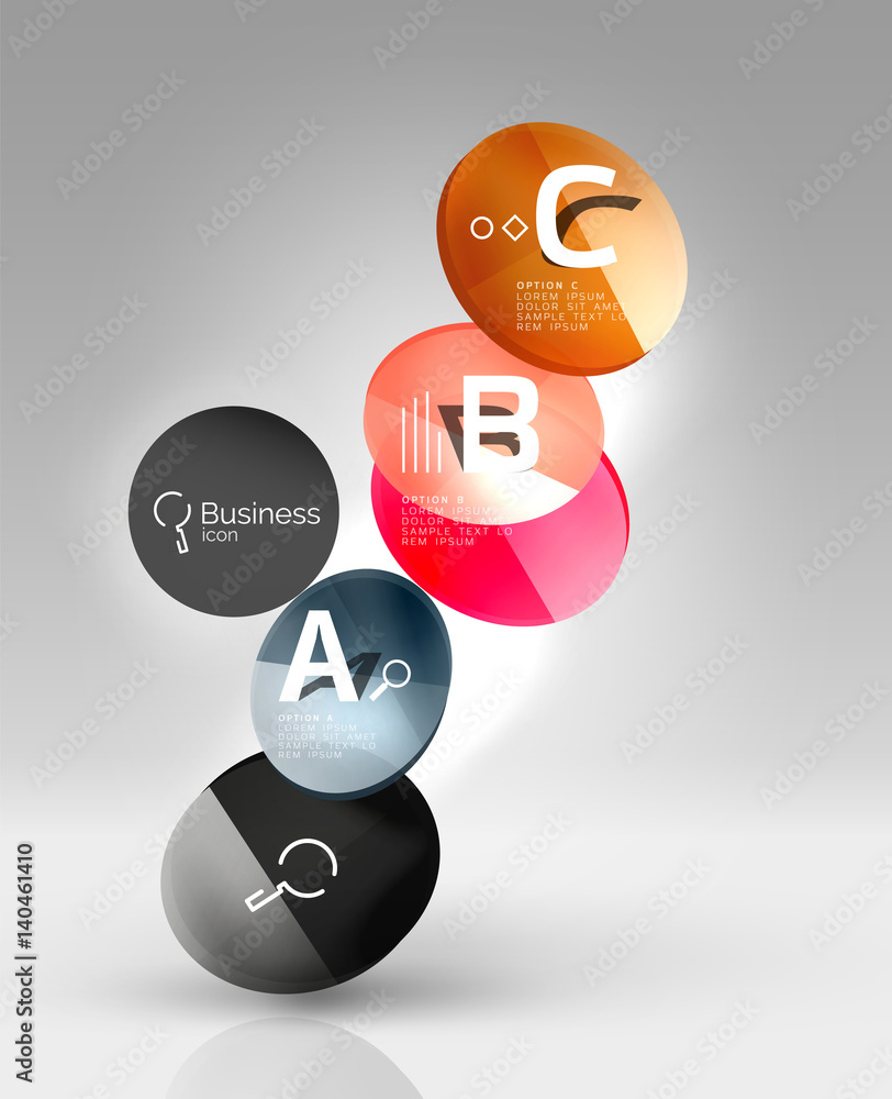 Circle banner template Stock Vector | Adobe Stock