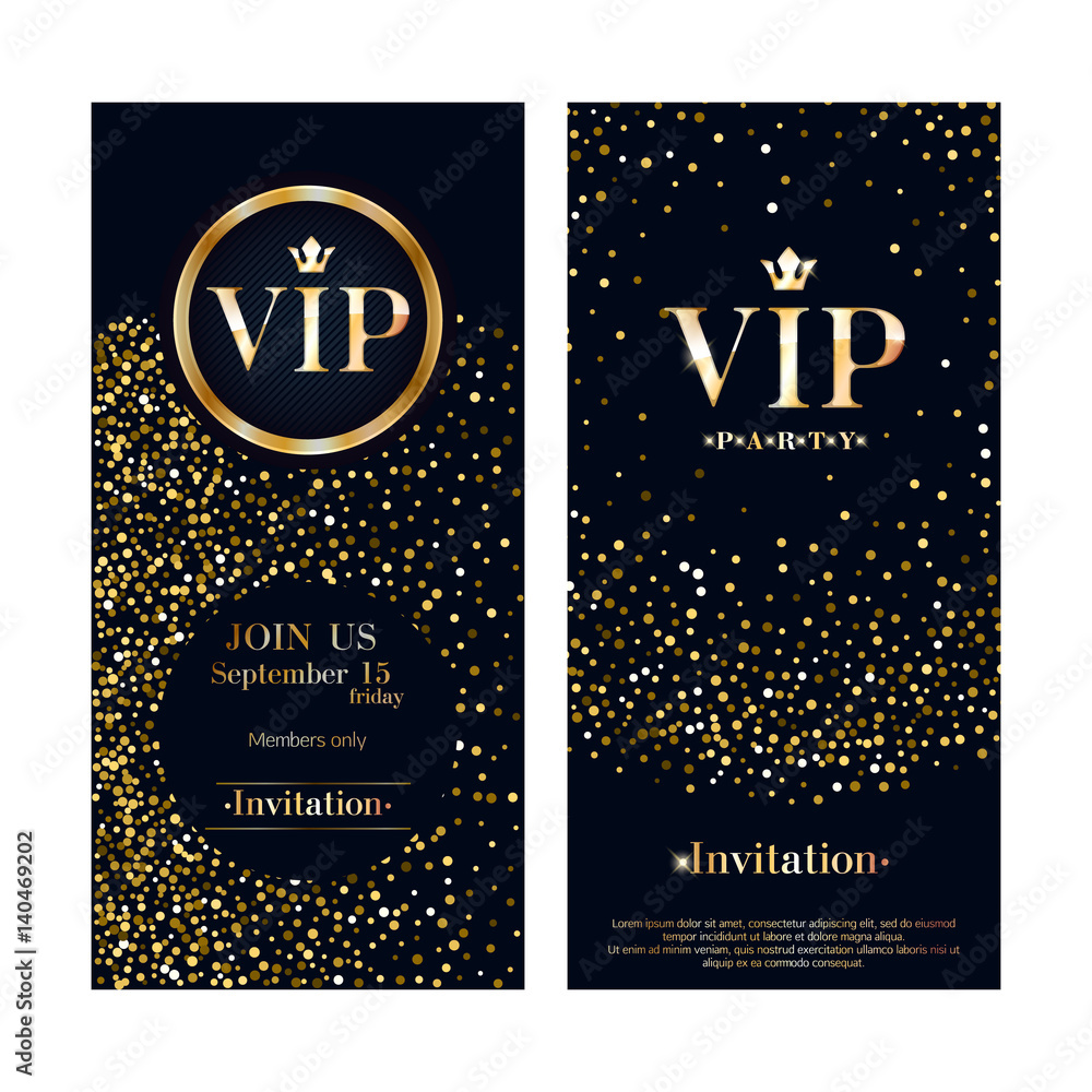 VIP invitation card premium design template. Stock Vector | Adobe Stock