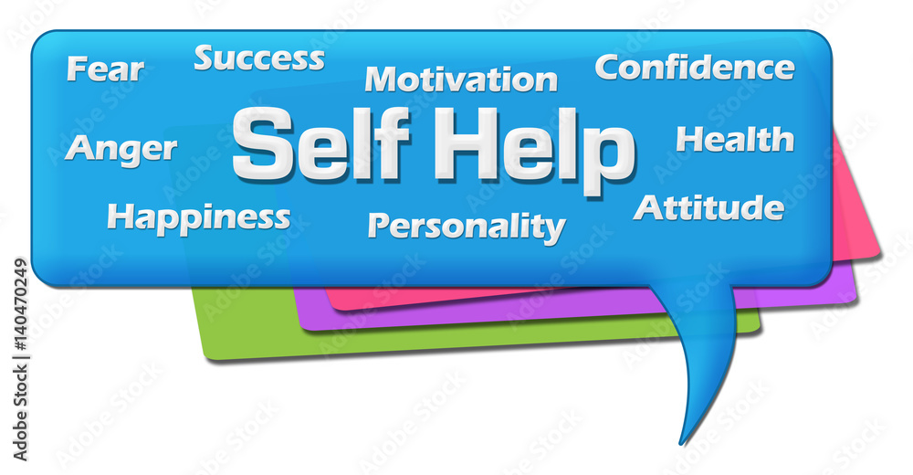 Self Help Word Cloud Colorful Comment Symbol Stock Illustration | Adobe ...