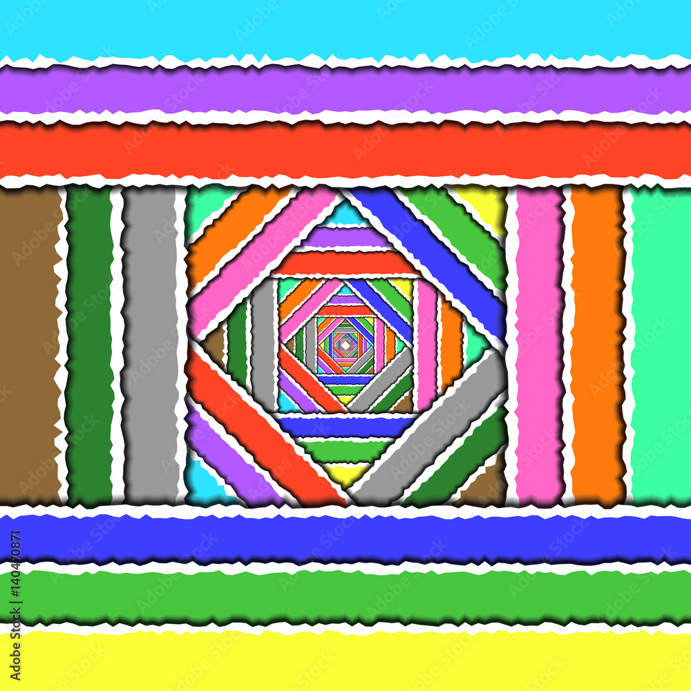 Colorful ripped paper vector illustration. Repetitive pattern ...