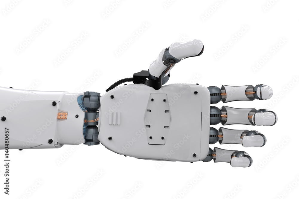 robotic hand reaching Stock Photo | Adobe Stock