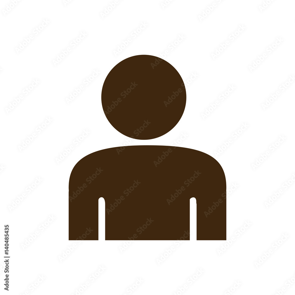 silhouette half body figure person icon vector illustration Stock ...