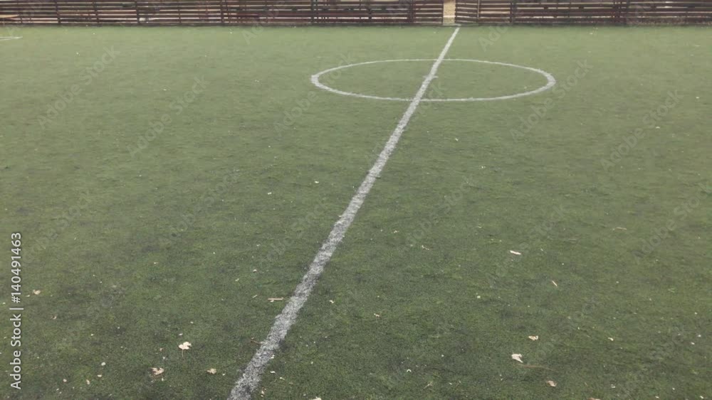 Green grass and markings of soccer terrain 4K 2160p 30fps UltraHD ...