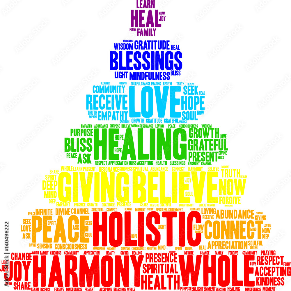 Holistic Word Cloud on a white background. Stock Vector | Adobe Stock