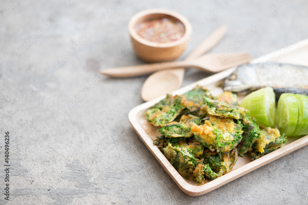 Thai local popular food as spicy shrimp paste dip ," Nam Prik Kapi ...