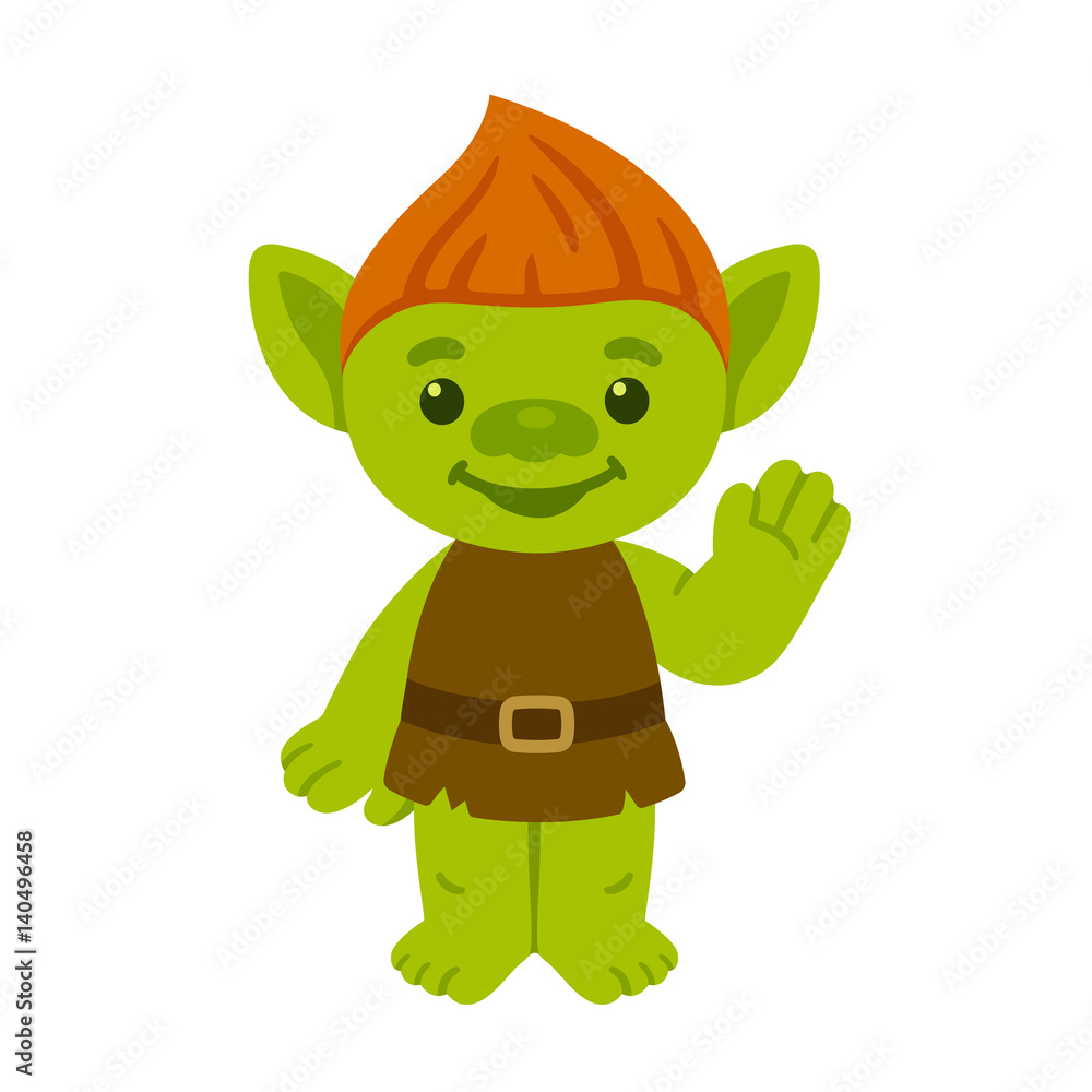 Cute cartoon troll Stock Vector | Adobe Stock