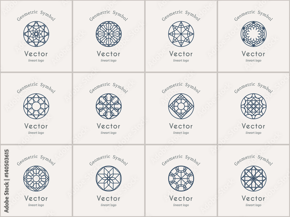 Vector geometric symbols Stock Vector | Adobe Stock